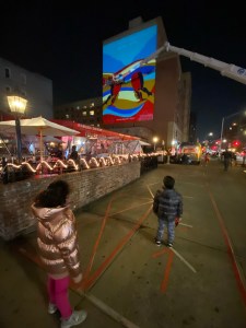 Pods arrive in Central Harlem along with a gigantic mural | HarlemGal Inc.